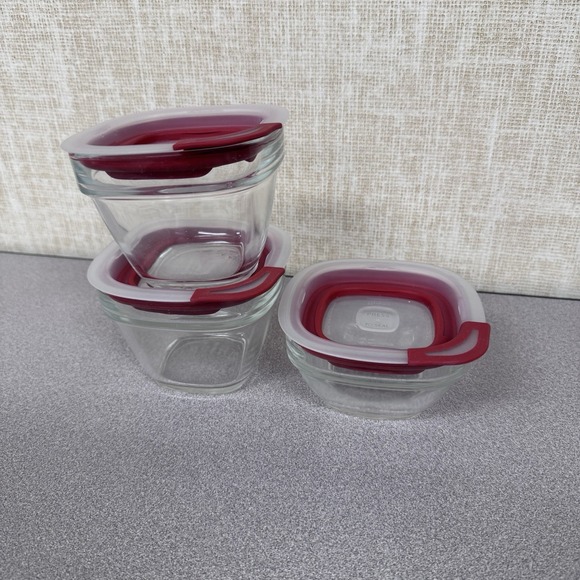 Rubbermaid | Kitchen | 3 Rubbermaid 5 Cup 7n61 Glass Food Storage ...